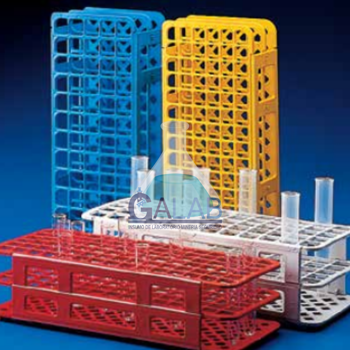 Gradilla de plástico para tubos centrifugos - Galab